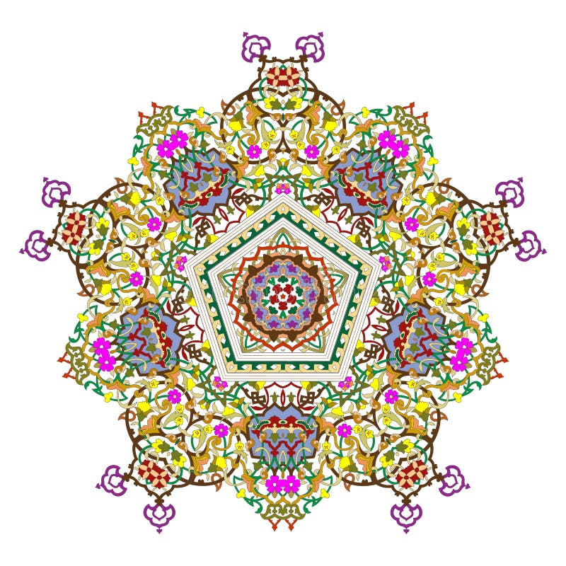 Pentagonal Mandala Five Pointed Design Element EPS Stock Vector ...