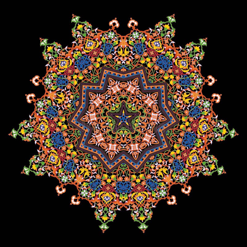 Pentagonal Mandala Five Pointed Design Element EPS Stock Vector ...