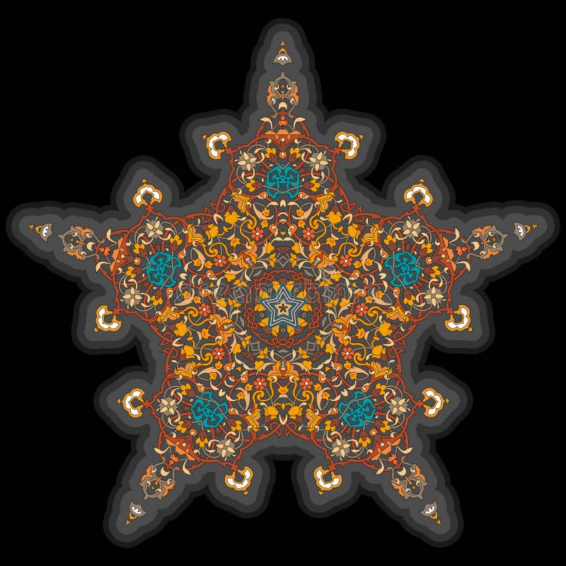 Pentagonal Mandala Five Pointed Design Element EPS Stock Vector ...