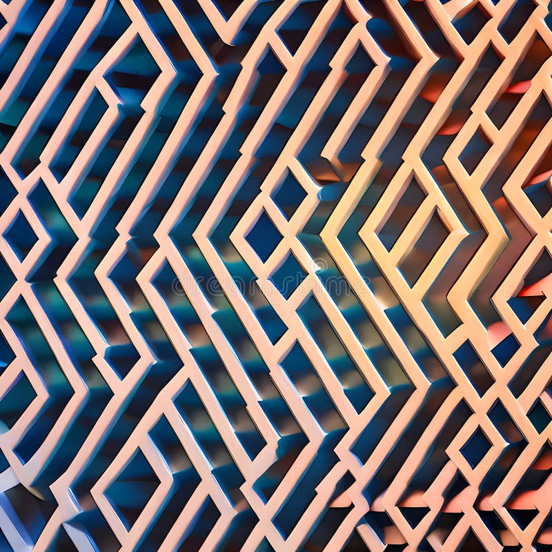 Pentagonal Paradise: an Image of a Geometric Pattern Created with Five ...