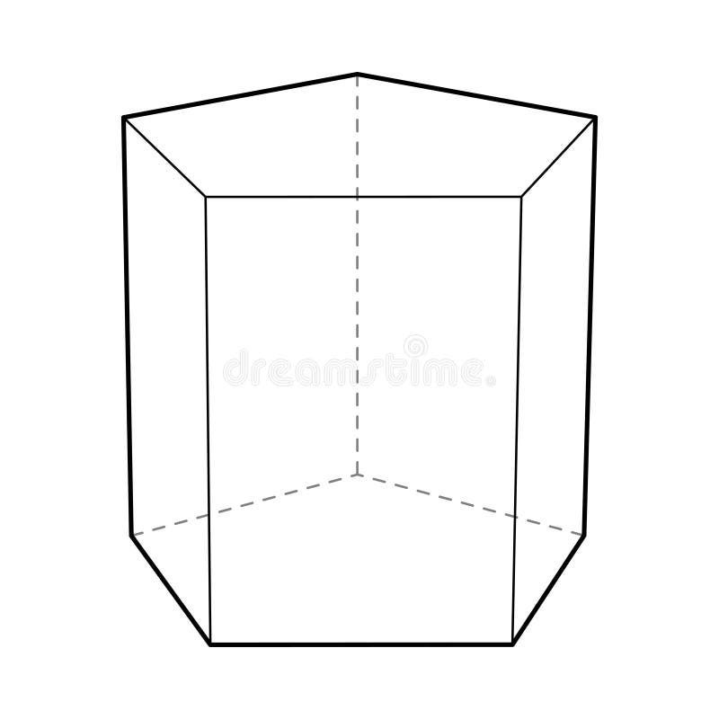 Pentagonal Prism Stereometric Composition Stock Vector - Illustration ...