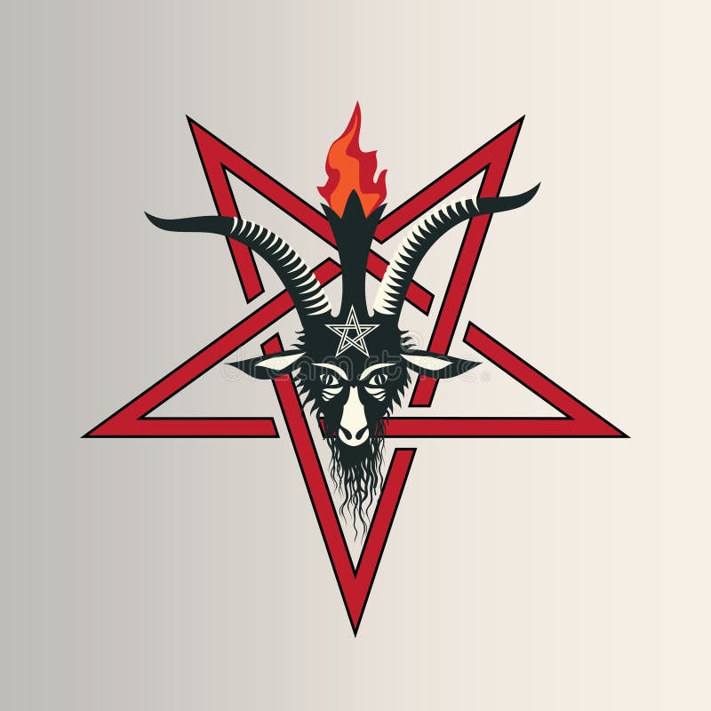 El Pentagrama, El Signo De Lucifer La Cabeza De Una Cabra Encorvada En ...