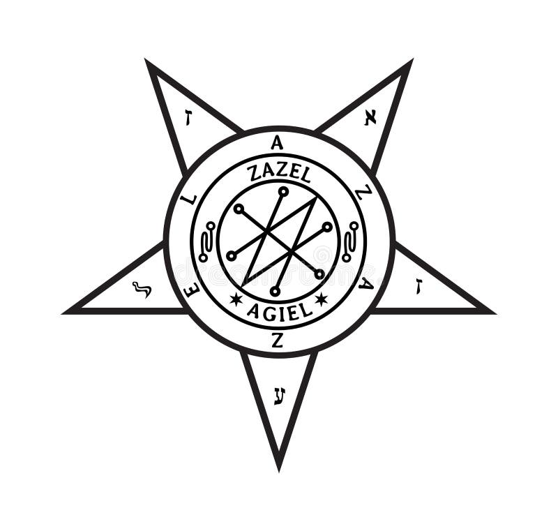 Sigil Mágico Con Los Jeroglíficos Egipcios Stock de ilustración ...