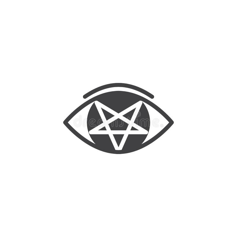 Pentagram eye vector icon stock vector. Illustration of pictogram ...