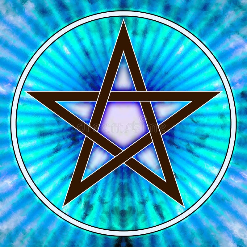 Pentagram Symbol stock illustration. Illustration of background - 78032943