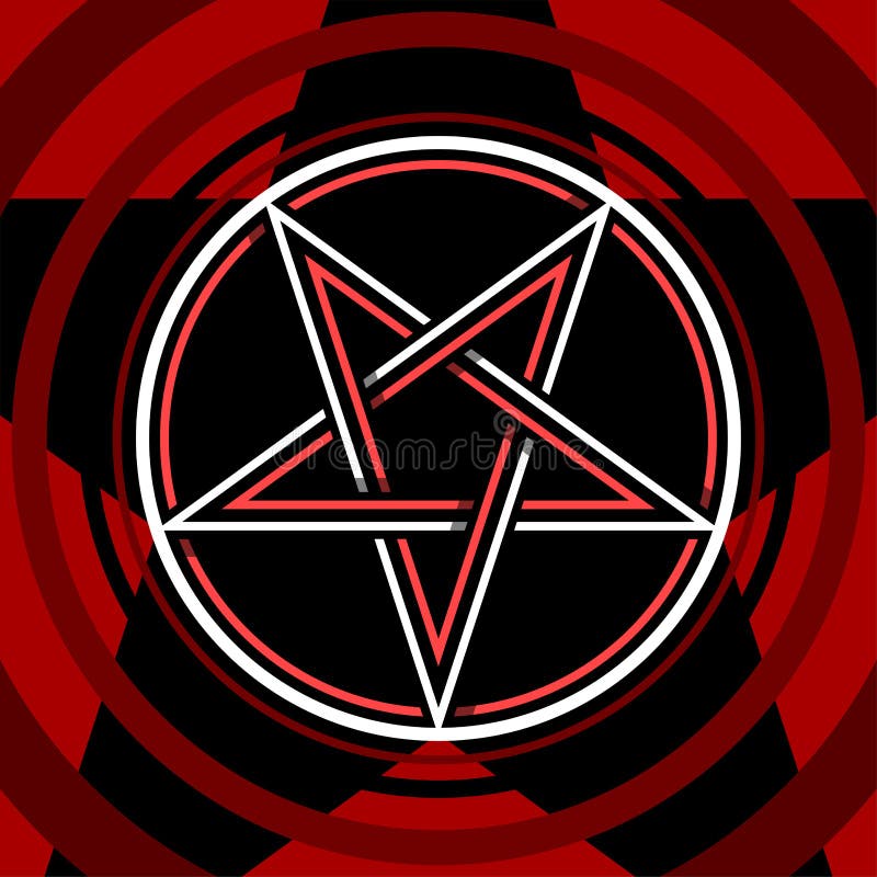 Pentagram Isolated Vector Occultism Symbol Star in Circle Stock Vector ...