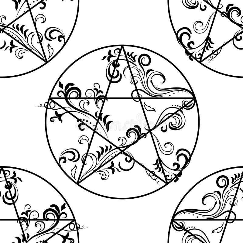 Pentagram occult symbol stock vector. Illustration of isolated - 133504176