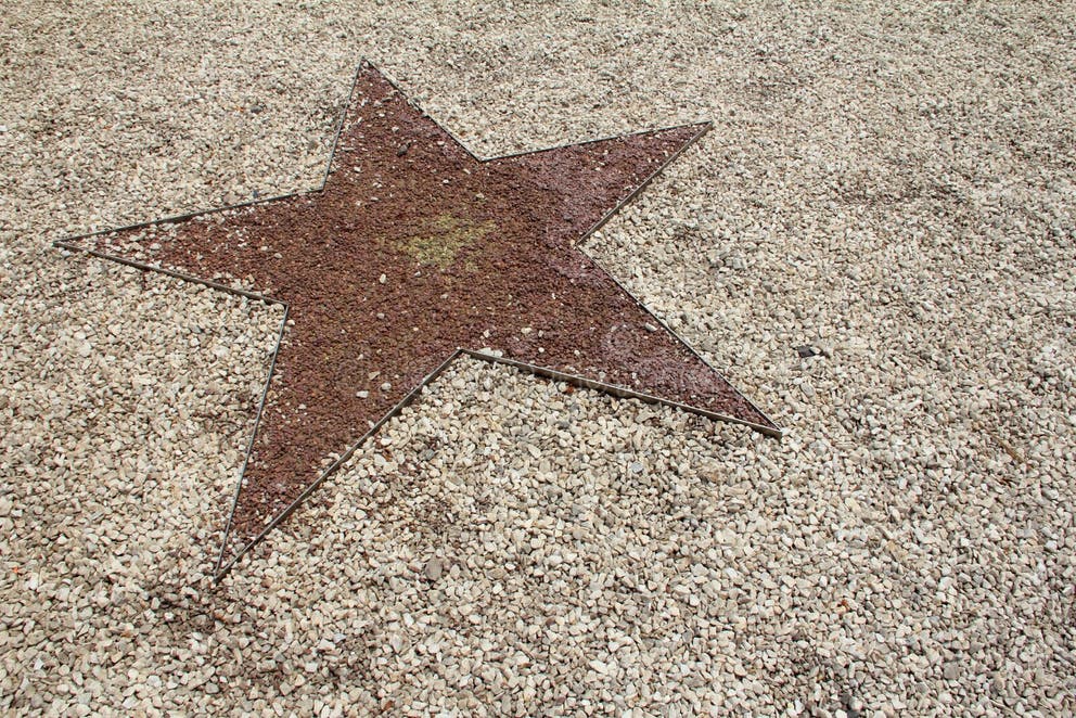 Pentagram shape in a park stock image. Image of material - 32169413