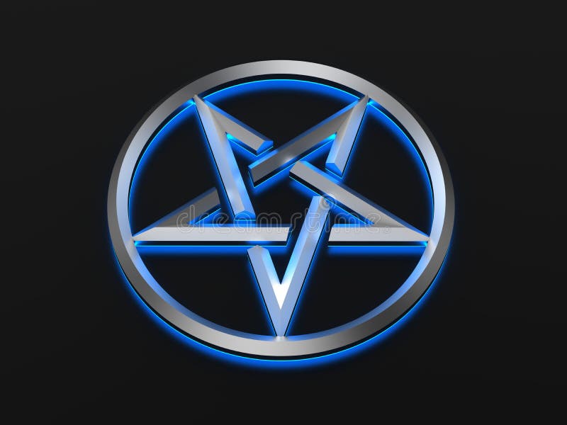 The Pentagram, the Sign of Lucifer. the Head of a Horned Goat in a ...