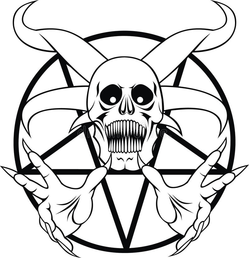 Pentagram - Sign of the Hell Stock Vector - Illustration of pentagram ...