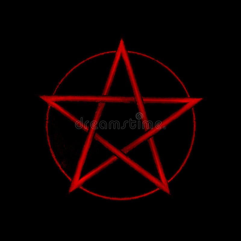 Pentagram Symbol stock illustration. Illustration of sign - 78033442