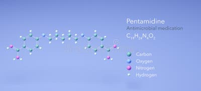 Pentamidine Molecule, Molecular Structures, Antimicrobial Medication ...