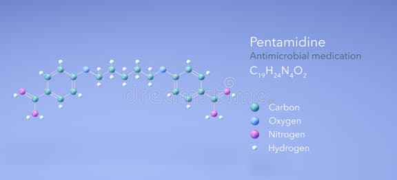 Pentamidine Molecule, Molecular Structures, Antimicrobial Medication ...