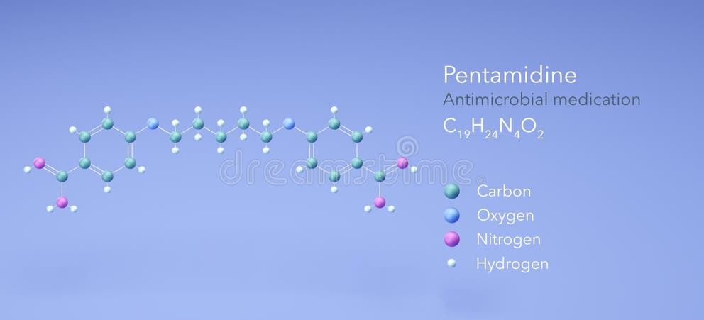 Pentamidine Molecule, Molecular Structures, Antimicrobial Medication ...