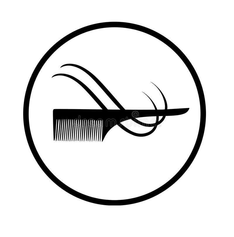 Pente e cabelo do vetor foto de stock. Ilustração de arte - 108077614