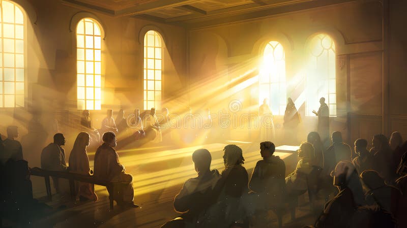 Pentecost, a Peaceful Gathering of People in a Sunlit Room Experience ...
