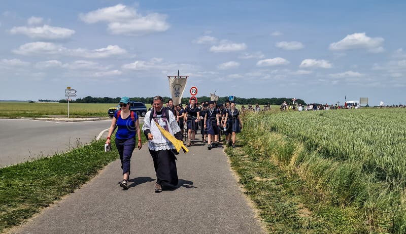 CHAMPOL, FRANCE - The Traditional Pentecost Pilgrimage Paris-Chartres ...