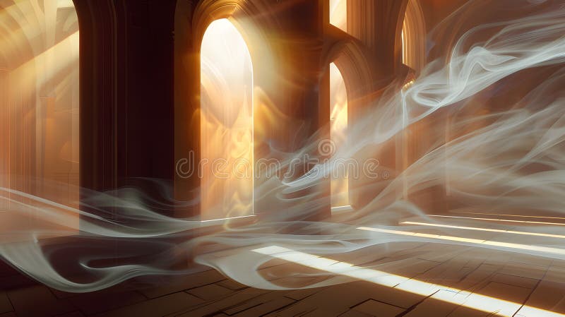 Pentecost, a Stylized Visual of Wind Currents Swirling Gently. Stock ...