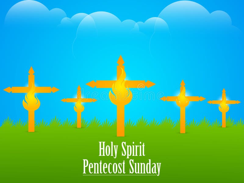 Pentecost Sunday Abstract stock illustration. Illustration of apostles ...