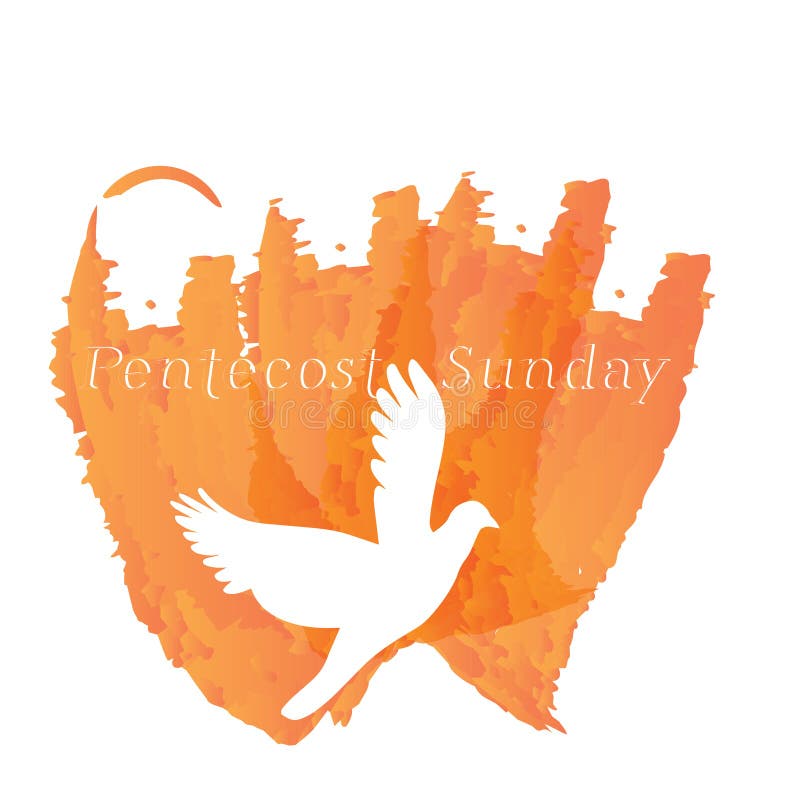 Pentecost Sunday Abstract Poster Design Stock Vector - Illustration of ...