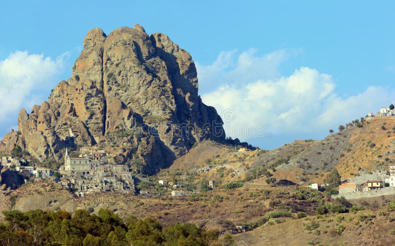 Pentedattilo Ghost Town Calabria Italy Stock Photos - Free & Royalty ...