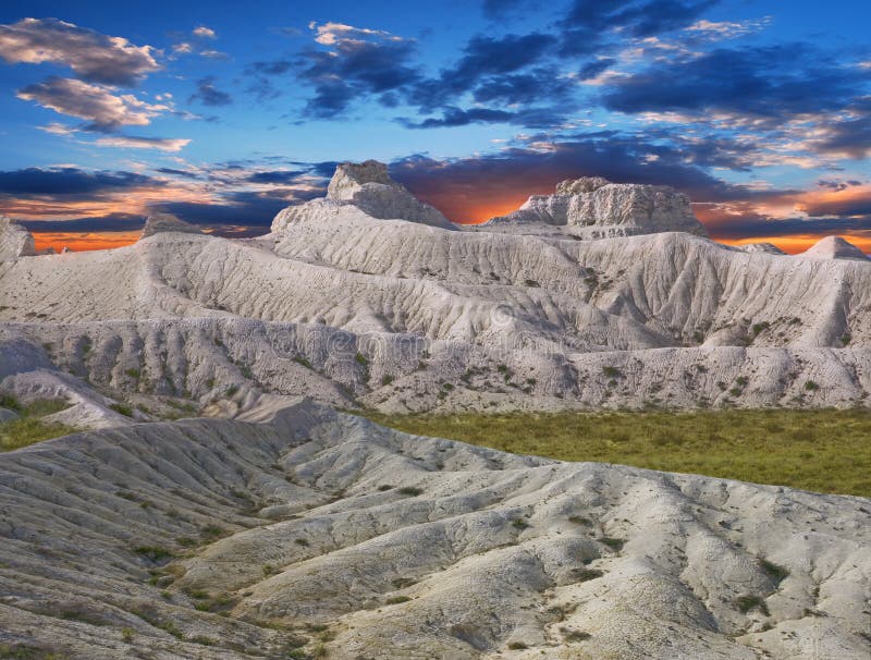 Pentes Blanches De Craie Du Plateau Dans Oust-Ourt Image stock - Image ...