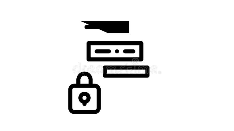 Animation of Programming Data in Loop and Moving Lock and Shopping Cart Icons Connecting with ...