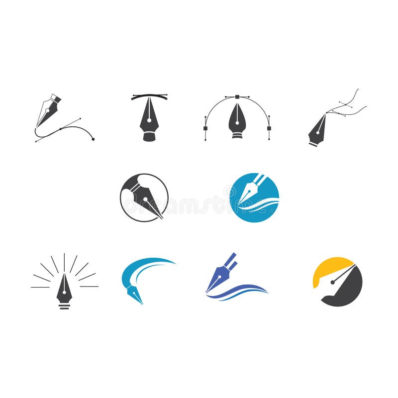 Pentool Icon Flat Design Vector Illustration Symbol Stock Vector ...