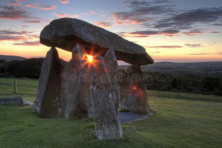 Pentre Ifan Sunset stock photo. Image of pentre, ancient - 6332582