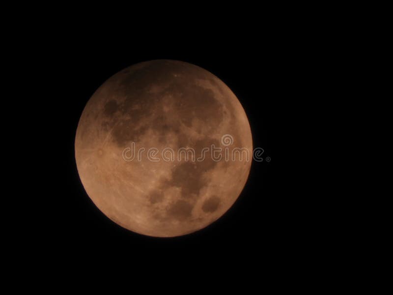 Penumbral Total Eclipse November Beaver Blood Moon Stock Photo - Image ...