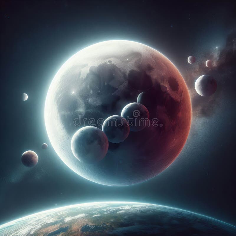 Penumbral Lunar Eclipse with Subtle Shading the Moon Passes Thr Stock ...