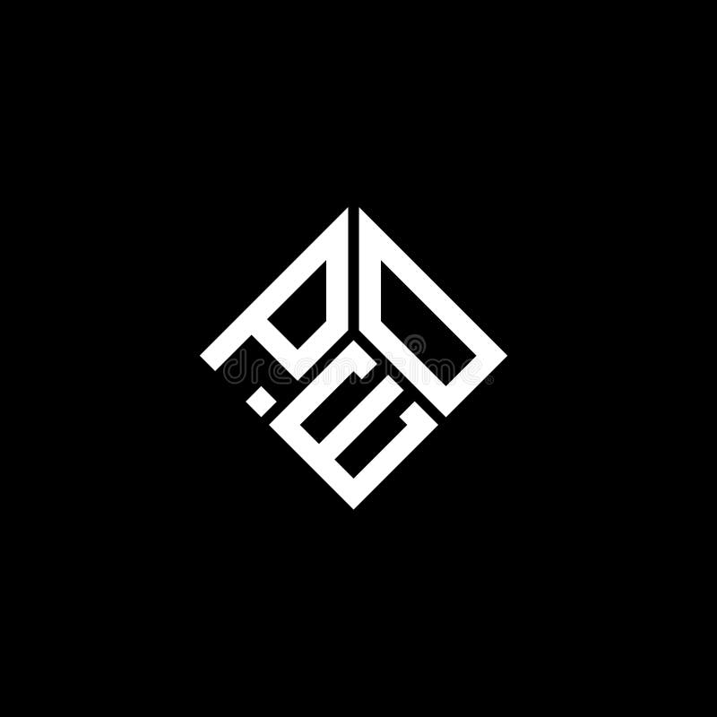 PEO Letter Logo Design on Black Background. PEO Creative Initials ...
