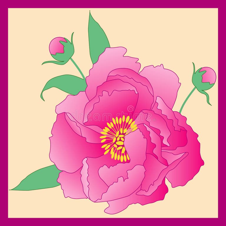 Cartoon Peony Stock Illustrations – 9,546 Cartoon Peony Stock ...