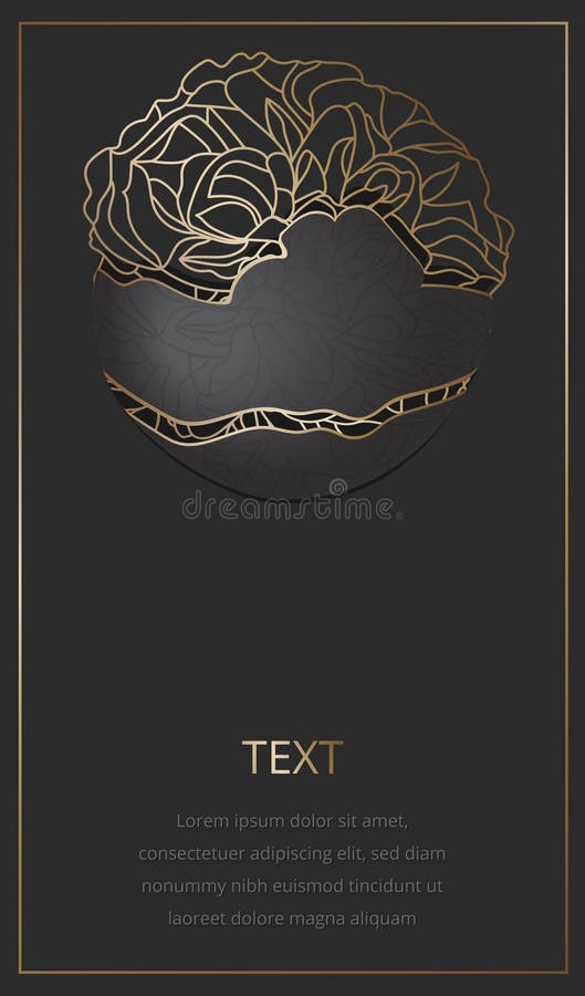 Peony Abstract Flyer Template Stock Vector - Illustration of flyer ...