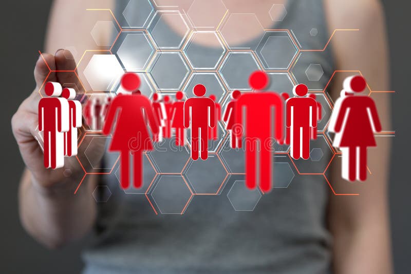 A Data Code Binary Concept Image of People in Red Stock Photo - Image ...