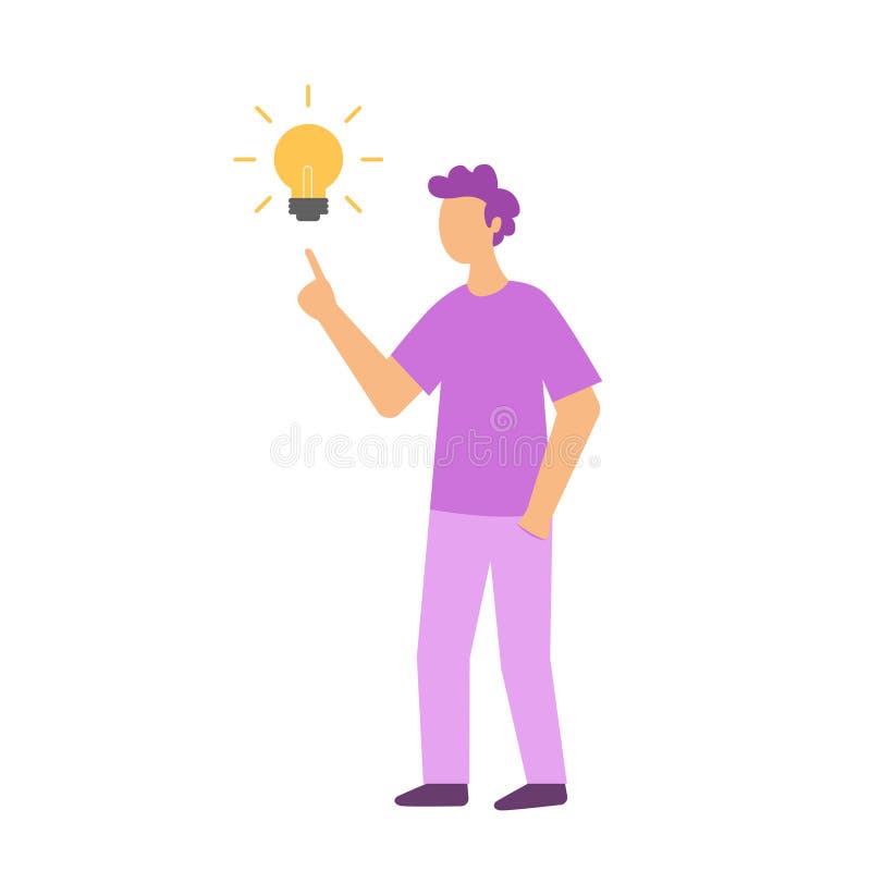 Young People Have Idea Vector Stock Vector - Illustration of business ...