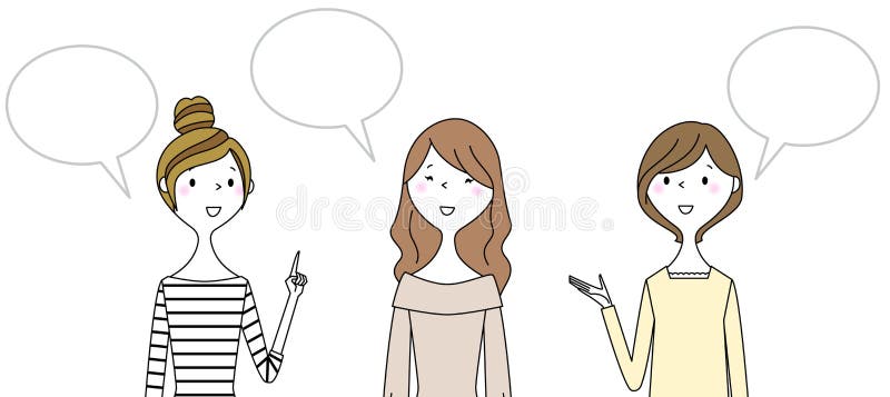 Women Having a Conversation Stock Vector - Illustration of housewives ...