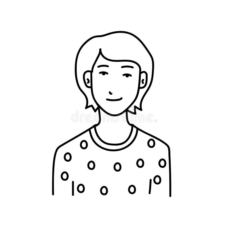 Unique Hand Drawn People Doodle Illustration Sketch Stock Vector ...