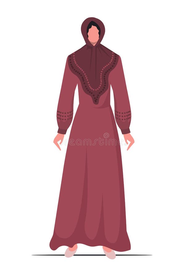 Woman in Traditional Muslim Clothing Stock Vector - Illustration of ...