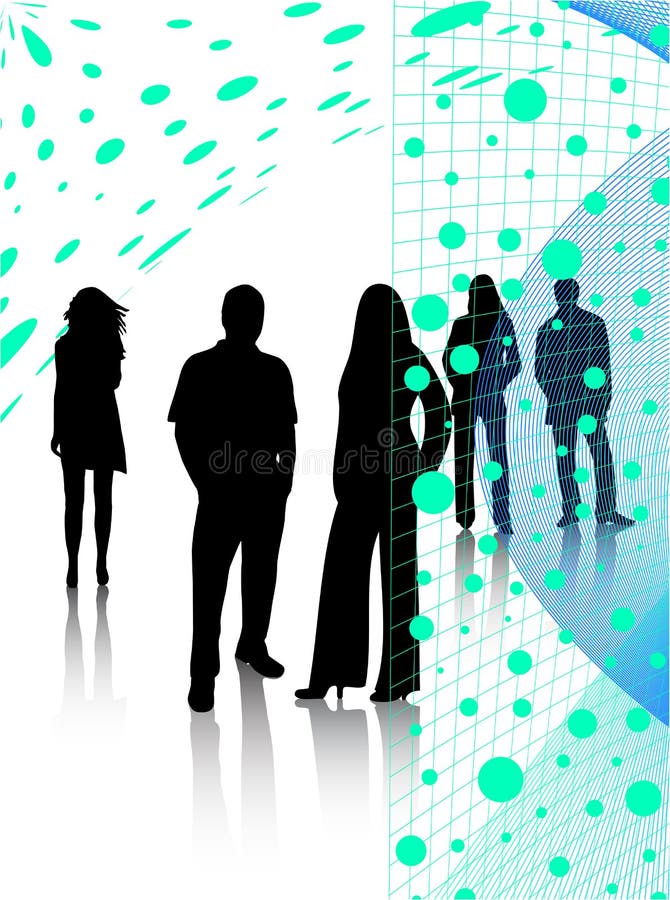 People and abstract stock vector. Illustration of shadow - 8036905