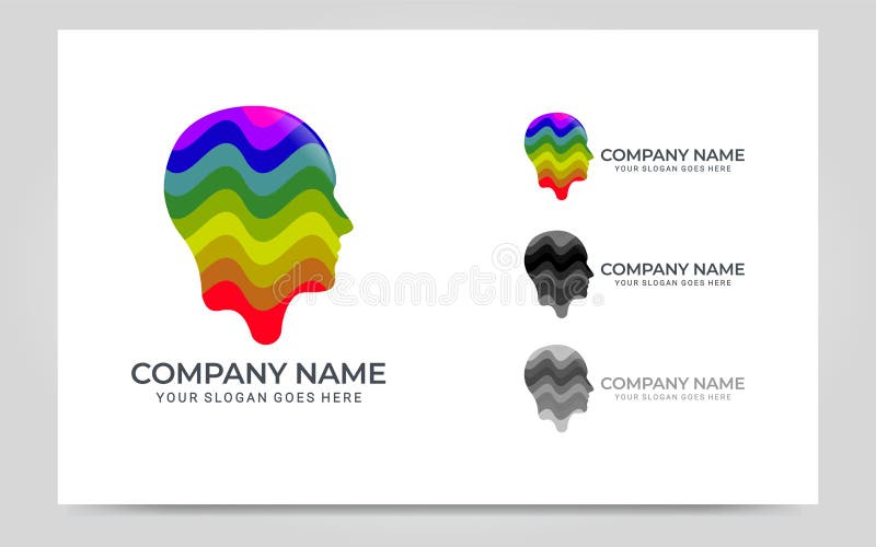 People Abstract Head Logo.Modern Human Face Graphic Illustration Stock ...