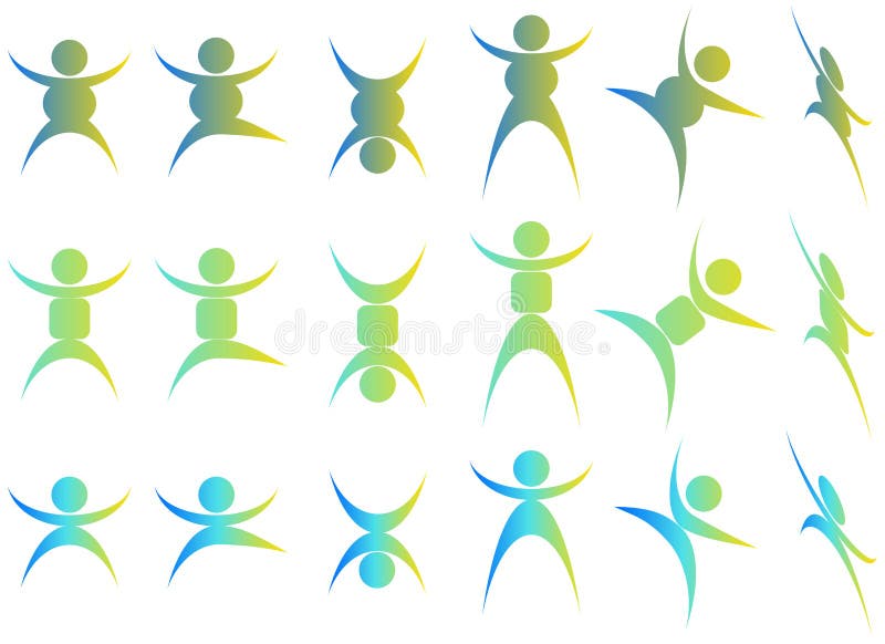 People acrobats stock vector. Illustration of green, woman - 9527162