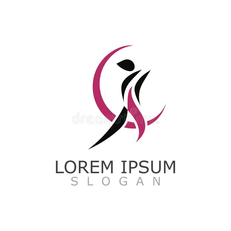 Healthy People Logo, Active Body Fit Symbol and Natural Wellness Center ...