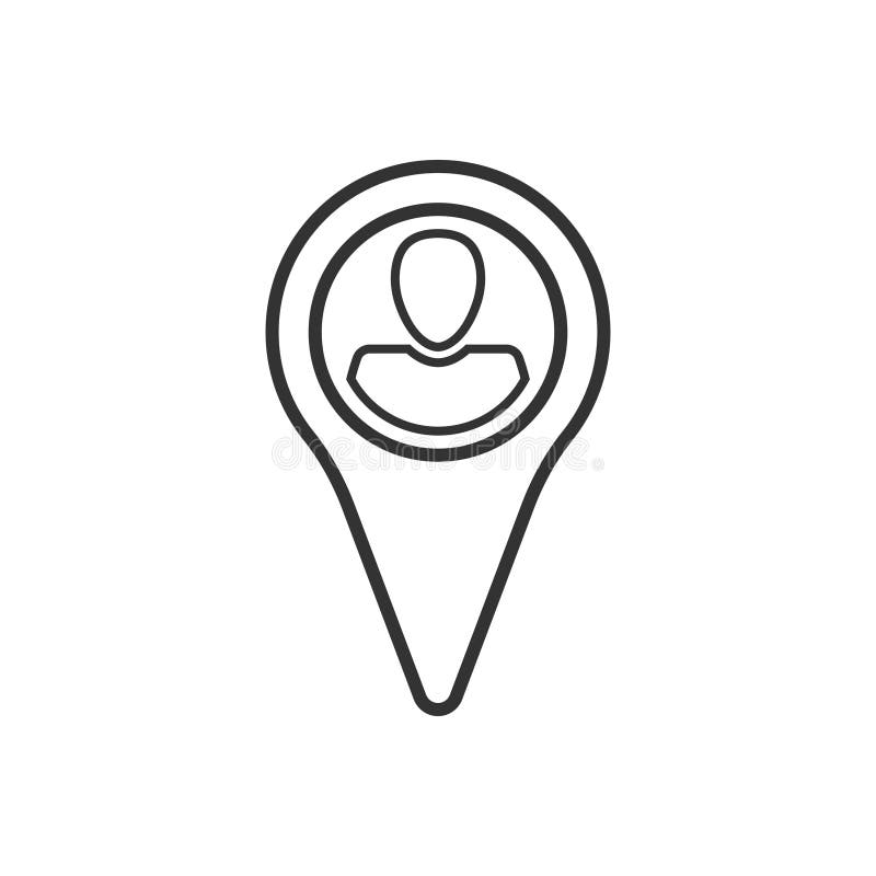 People Address Location Icon Stock Illustration - Illustration of ...