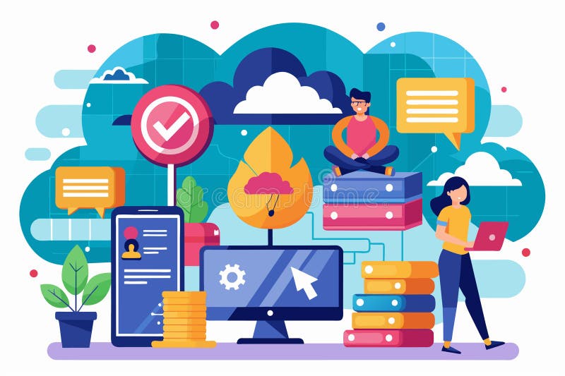 People are Addressing Cloud Storage Issues Using Technology and Teamwork in a Vibrant Office ...