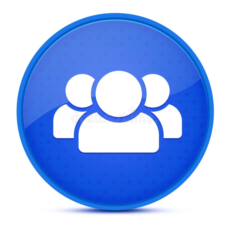 People Aesthetic Glossy Blue Round Button Abstract Stock Illustration ...