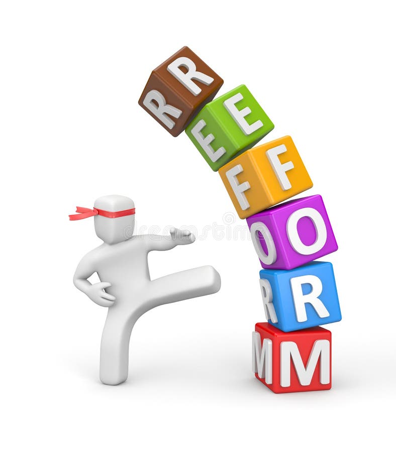 Reforms on White Brickwall Background. Wordcloud Concept. Stock ...