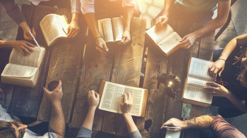 People of All Ages and Ethnicities Reading Books Together in a Circle ...