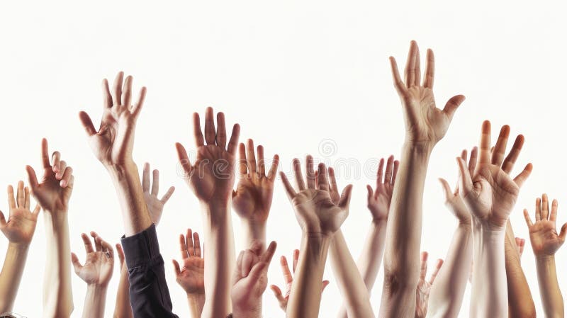 People of All Ages and Races Reaching for the Sky AIG535 Stock Photo ...