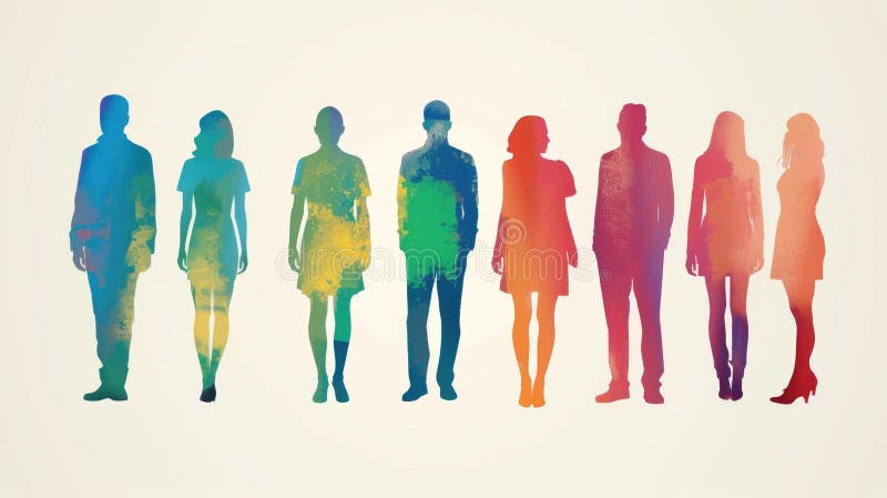 People of All Different Colors Standing Together To Show Unity AIG535 ...